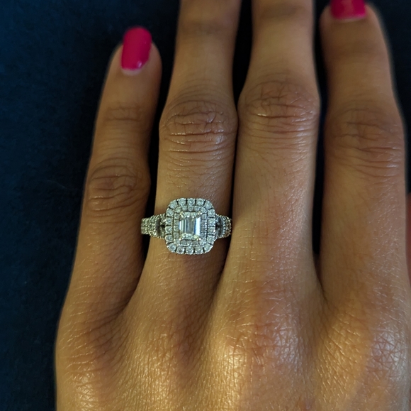 Zales | Jewelry | Zales 19 Karat Emerald Cut Engagement Ring | Poshmark